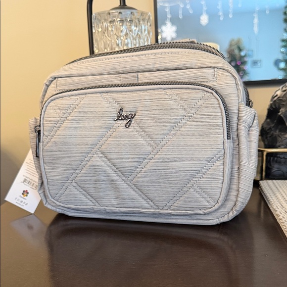 lug | Bags | Lug Boomer Brushed Silver Handbag With Crossbody Strap ...